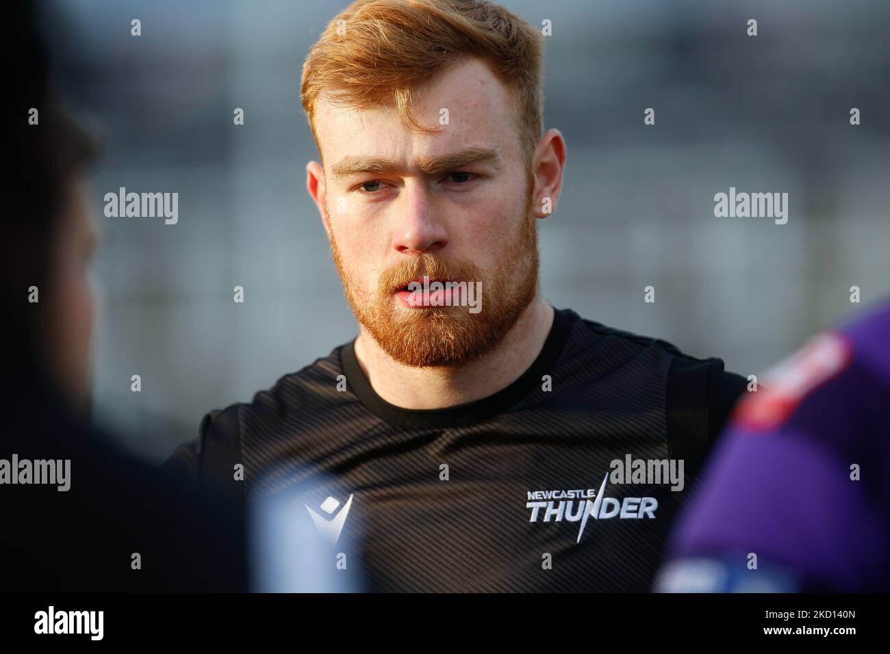 Alex Donaghy of Newcastle Thunder is pictured before the Friendly match ...