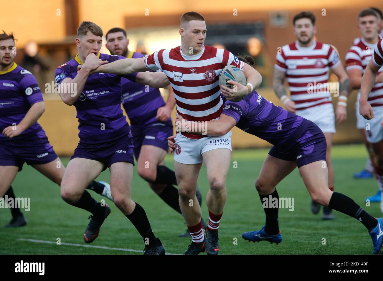 Sam Halsall of Wigan Warriors in action during the Friendly match ...