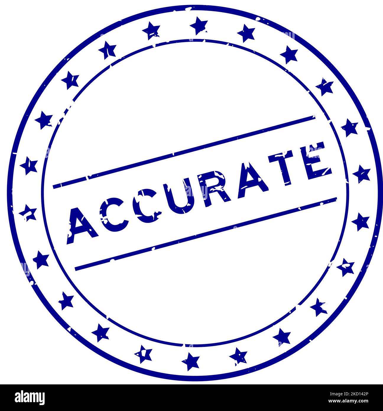 Grunge blue accurate word round rubber seal stamp on white background Stock Vector Image & Art ...