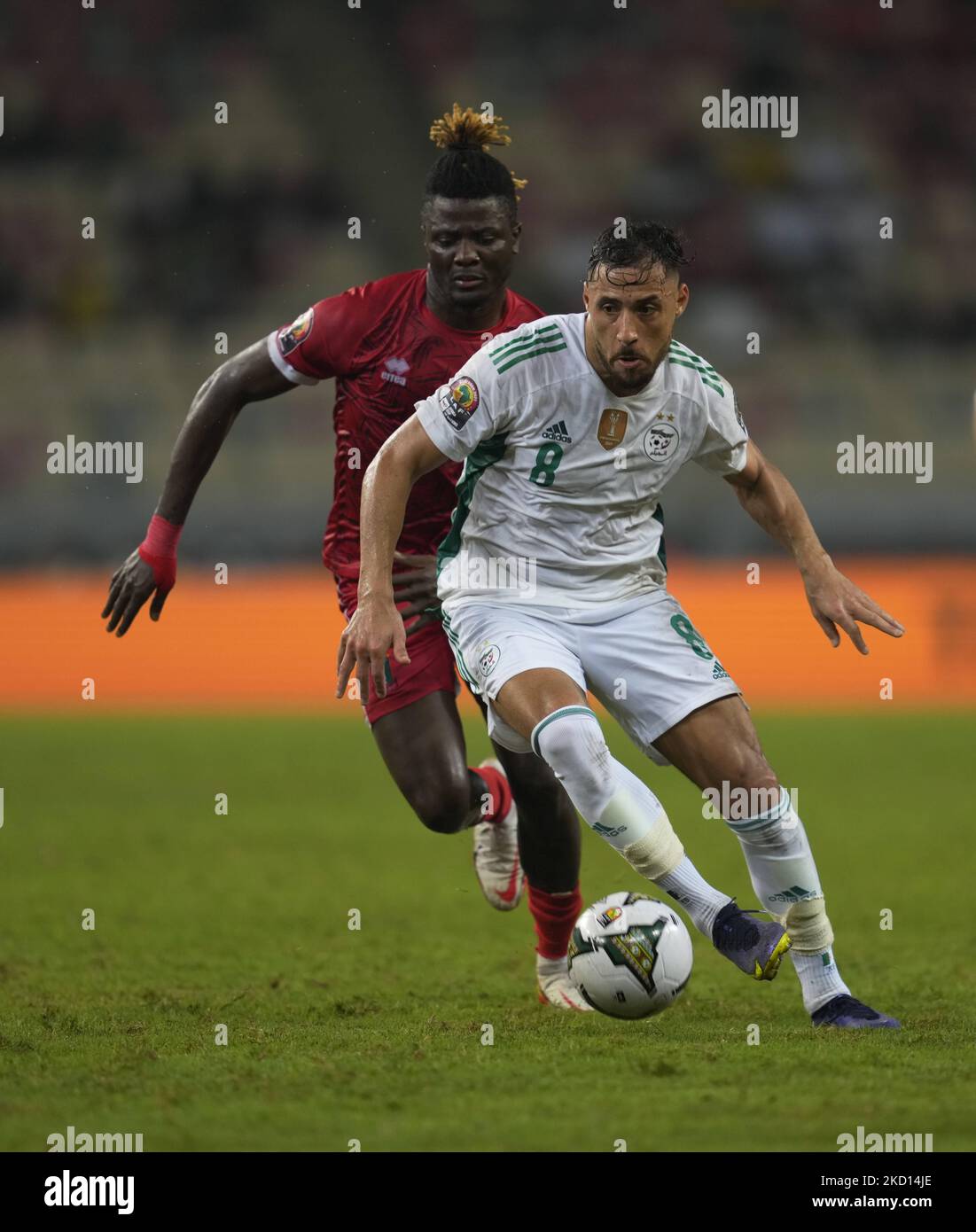 Youcef Belaïli of Algeria during Algeria versus Equatorial Guinea ...