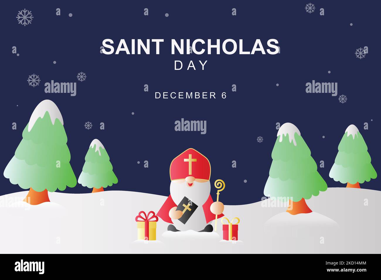 Happy Saint Nicholas Day background Stock Vector Image & Art - Alamy