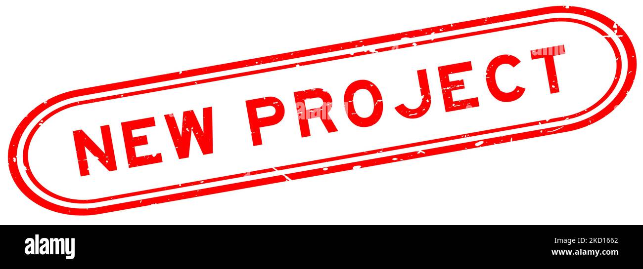 Grunge red new project word rubber seal stamp on white background Stock Vector Image & Art - Alamy