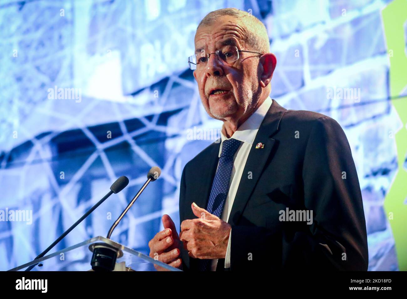 Austrian President Alexander Van der Bellen speaks during an official ...