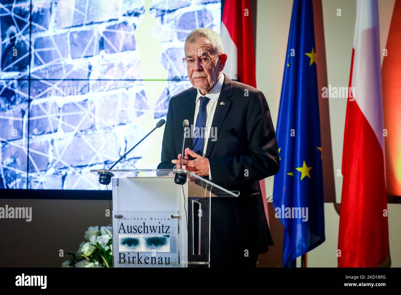 Austrian President Alexander Van der Bellen speaks during an official ...