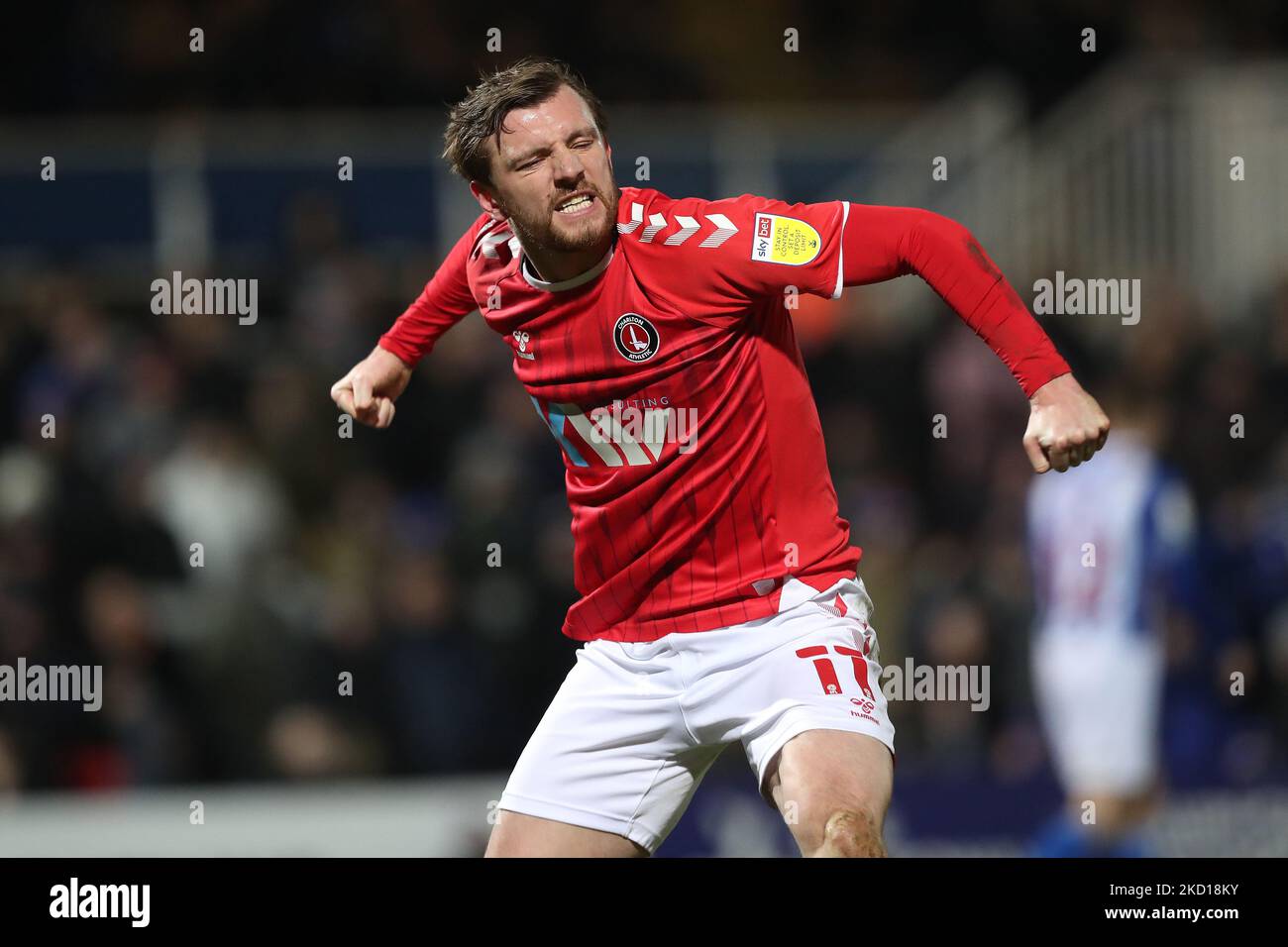 HARTLEPOOL, UK. JAN 25th Charlton Athletic's Alex Gilbey celebrates ...