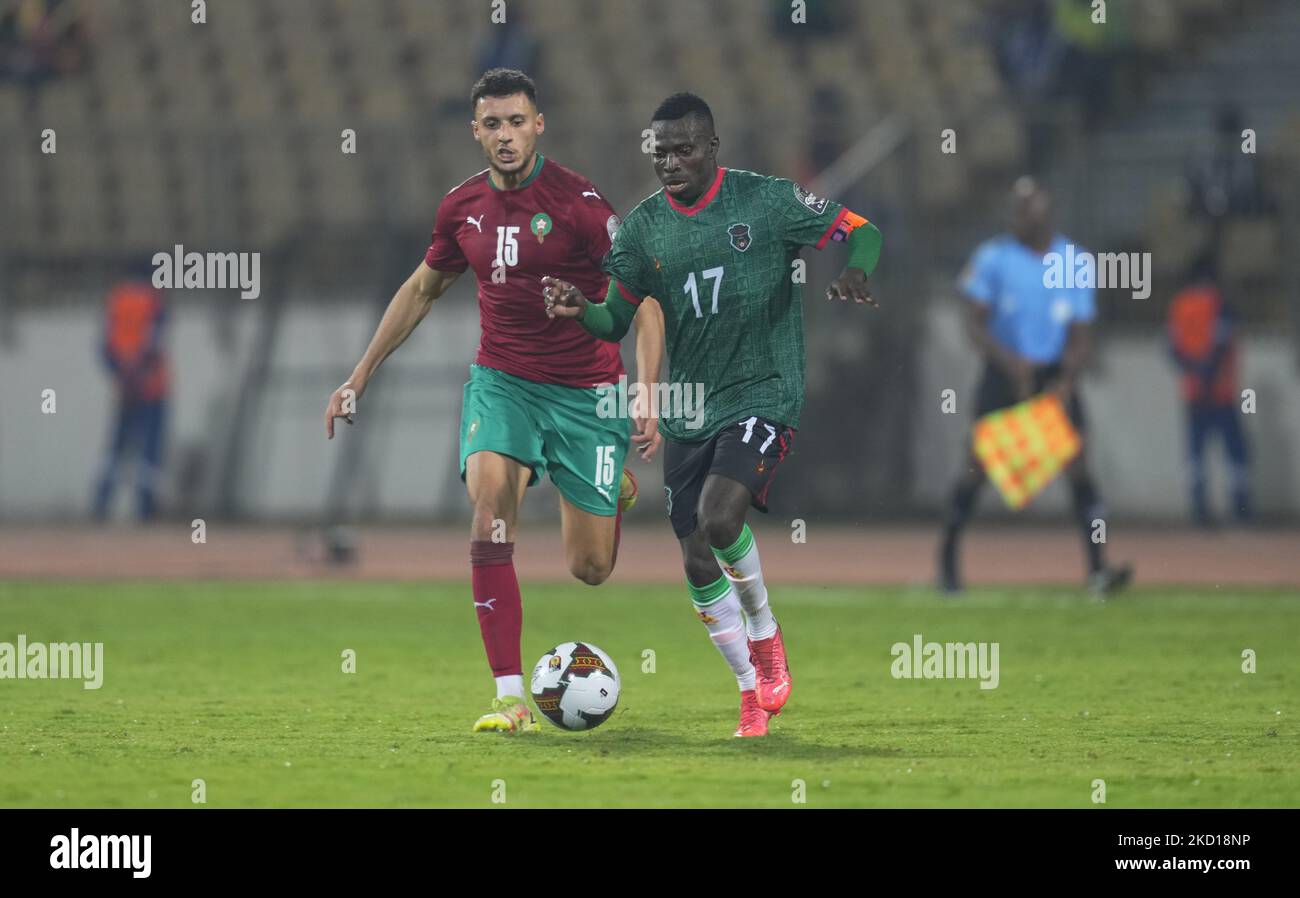 Selim Amallah of Morocco and JOhn Banda of Malawi during Morocco ...