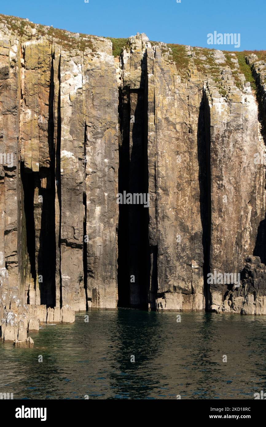 Rock formations on Caldey Island, Tenby, West Wales Stock Photo - Alamy