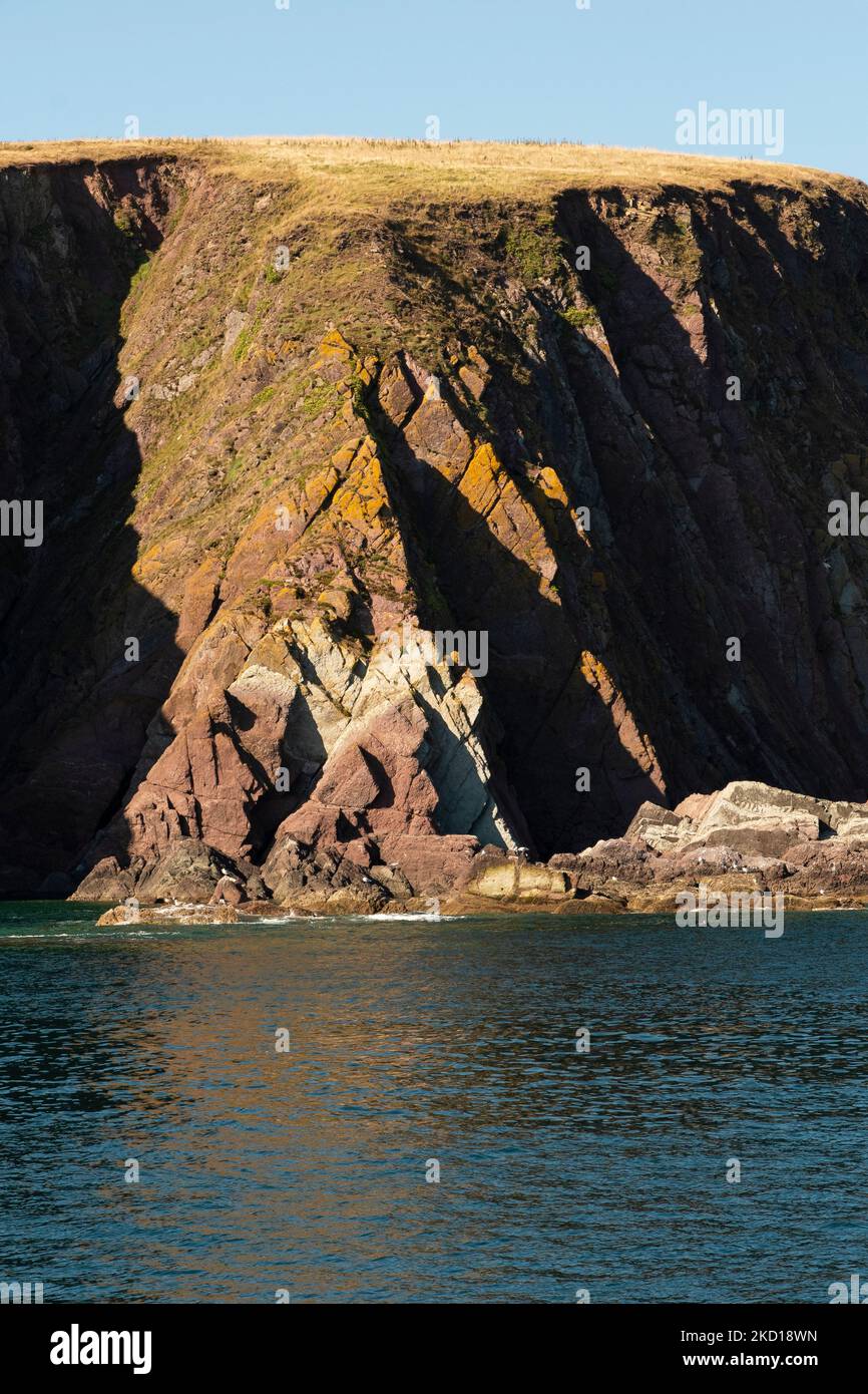 Rock formations on Caldey Island, Tenby, West Wales Stock Photo - Alamy
