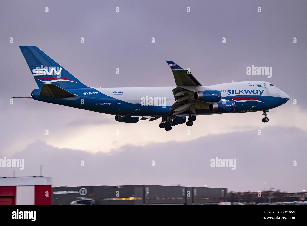 Silk Way West Airlines Jumbo Jet Boeing 747-400F freight edition cargo ...