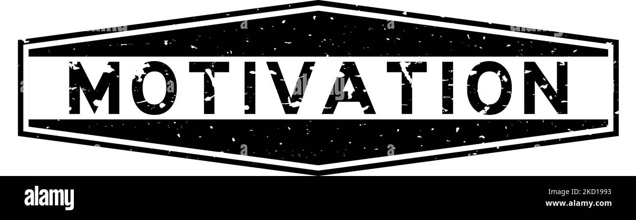 Grunge black motivation word hexagon rubber seal stamp on white ...