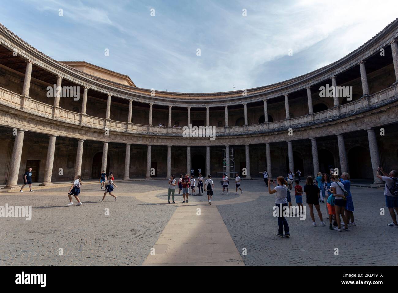 Granada, Spain - October 28, 2022: The Palace of Charles V. at the ...