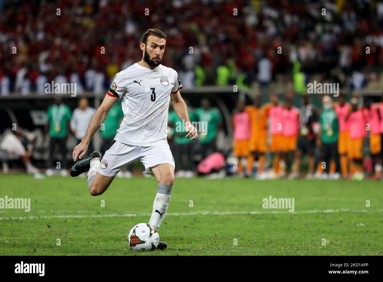 (3) Omar Kamal of Egypt team during penalty shot at the Africa Cup of ...