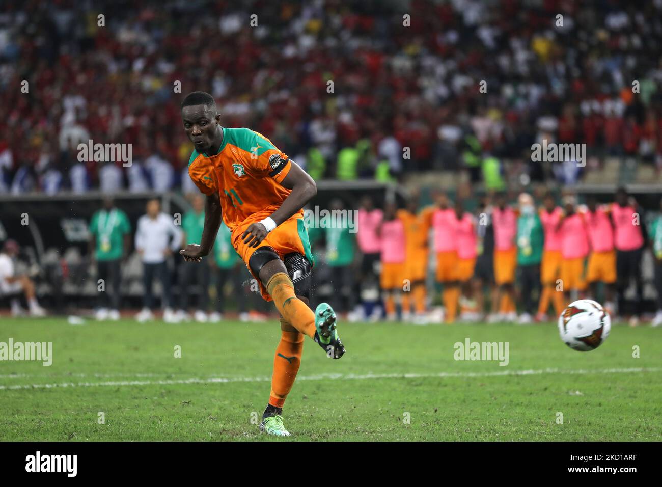 (21) Eric Bailly of Côte d'Ivoire team during penalty shot at the ...