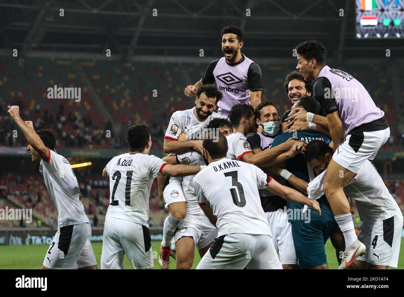 Egypt's players celebrate after winning the Africa Cup of Nations ...