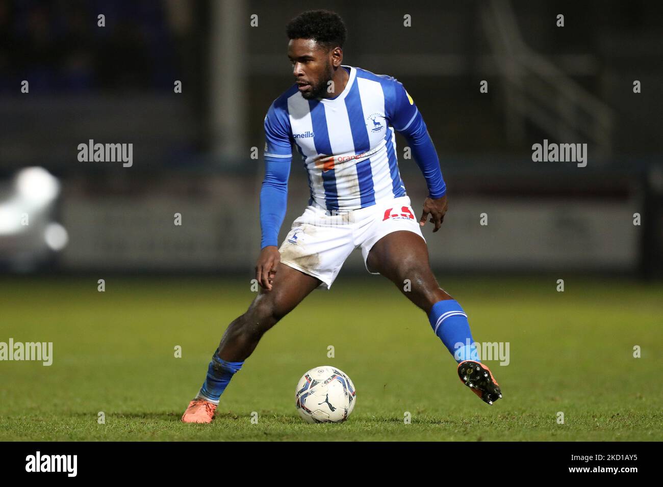 Zaine Francis-Angol of Hartlepool United during the EFL Trophy Quarter ...