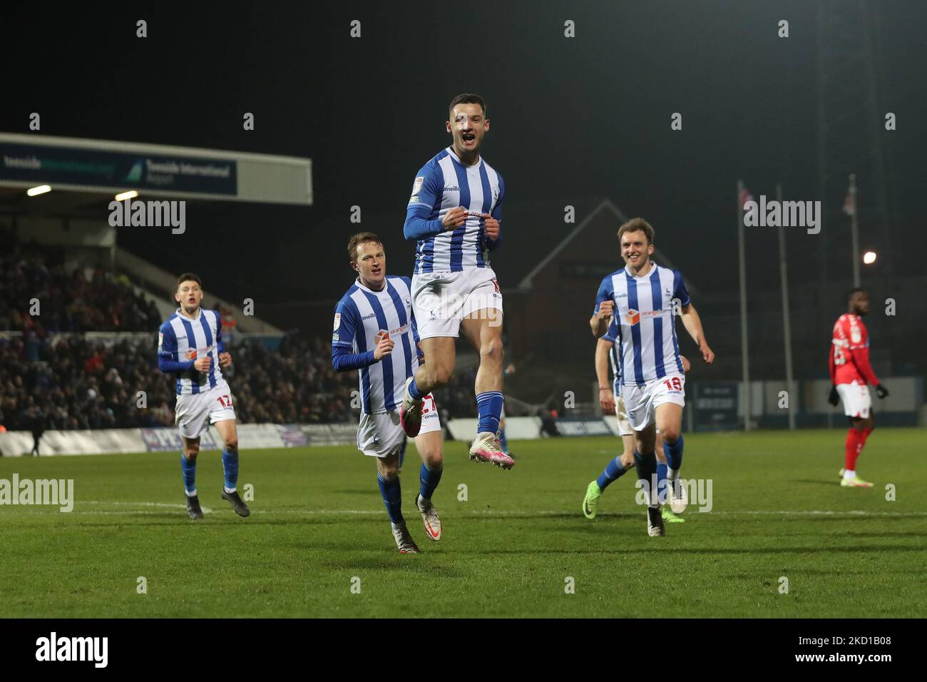 Luke Molyneux of Hartlepool United celebrates after scoring their ...