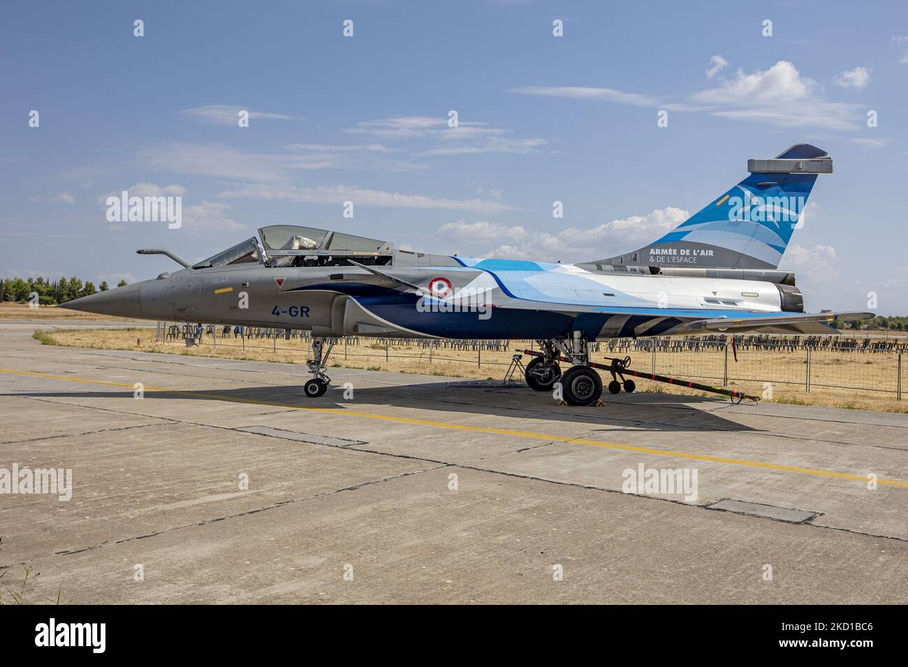 A French air force ( Armée de l'Air et de l'Espace Dassault Rafale solo ...