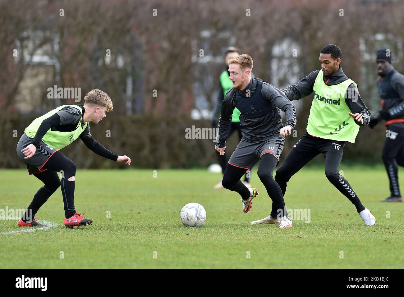 Oldham Athletic's Harry Vaughan, Oldham Athletic's Davis Keillor-Dunn ...