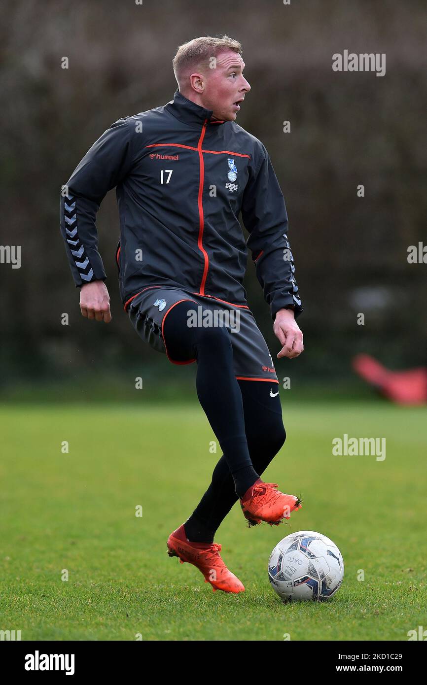 John Sheridan (Head Coach) of Oldham Athletic during training at Chapel ...
