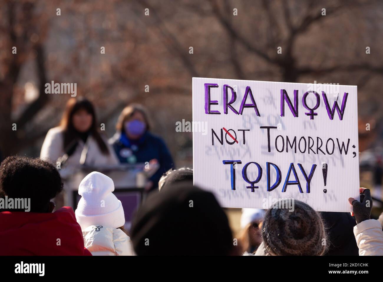A rally for the Equal Rights Amendment takes place at the White House ...