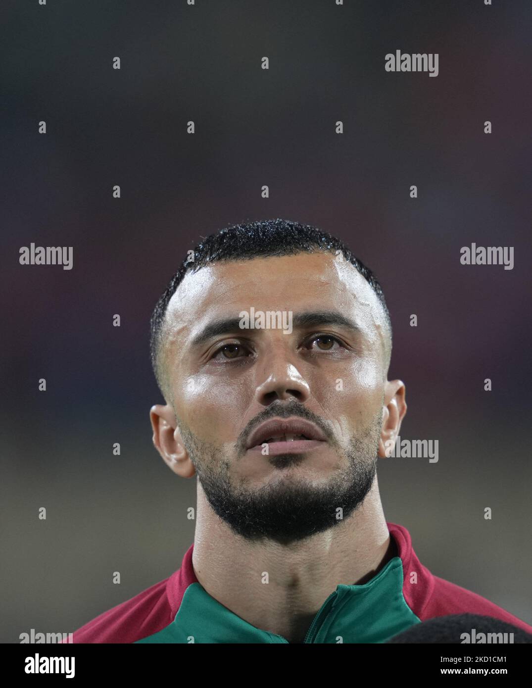 Romain Saïss (captain) of Morocco during Morocco against Malawi ...
