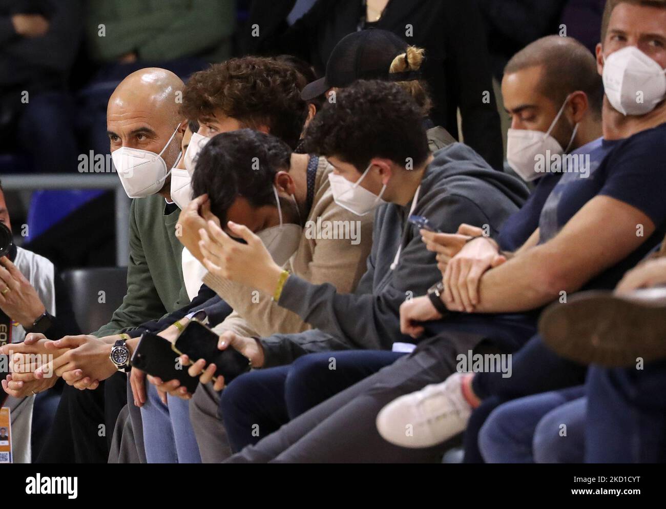 Pep Guardiola during the match between FC Barcelona and ASVEL Lyon ...