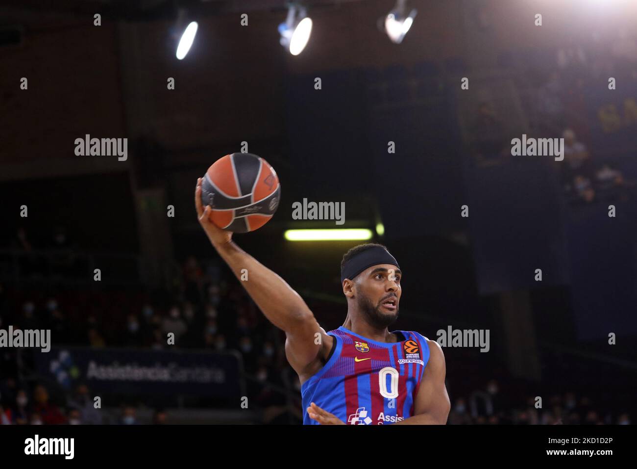 Brandon Davies during the match between FC Barcelona and ASVEL Lyon ...