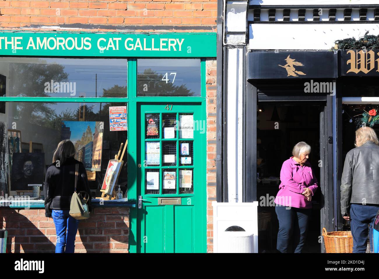 Bohemian Lark Lane, off Sefton Park, in autumn sunshine, noted for it's ...