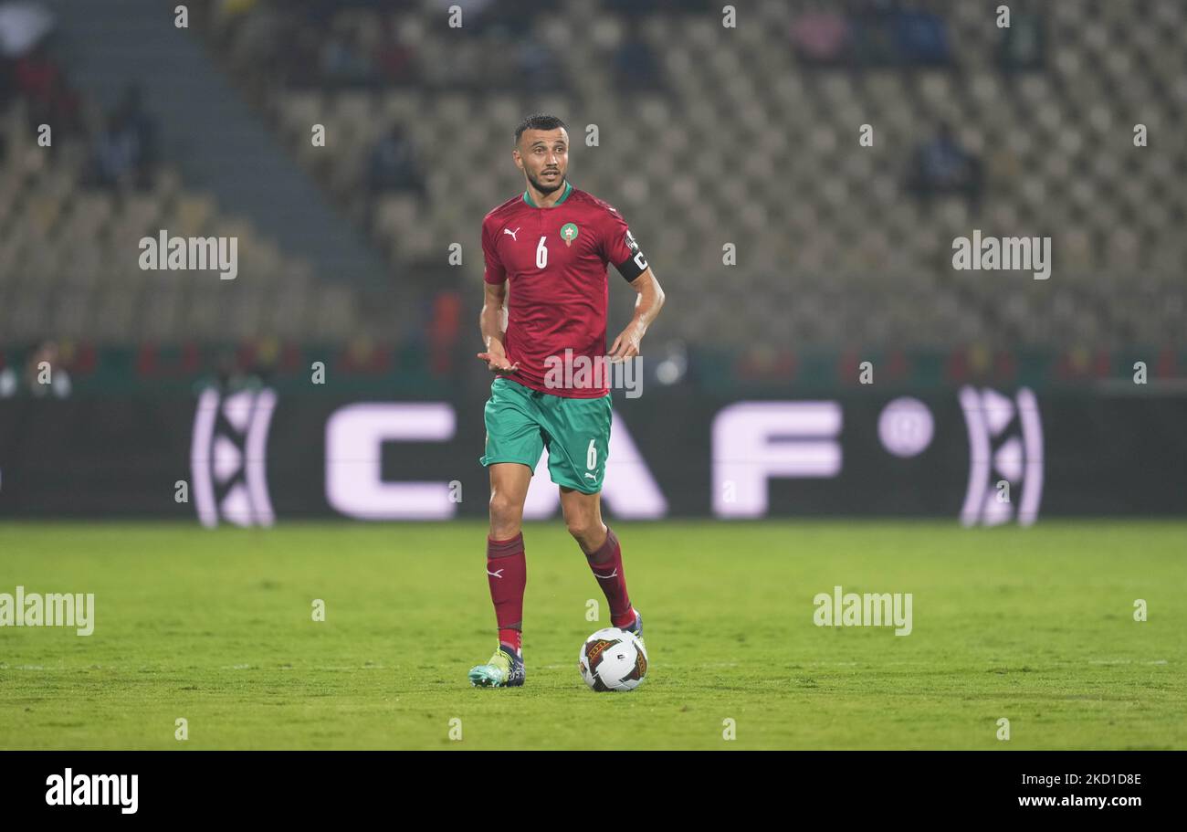 Romain Saïss (captain) of Morocco during Morocco against Malawi ...