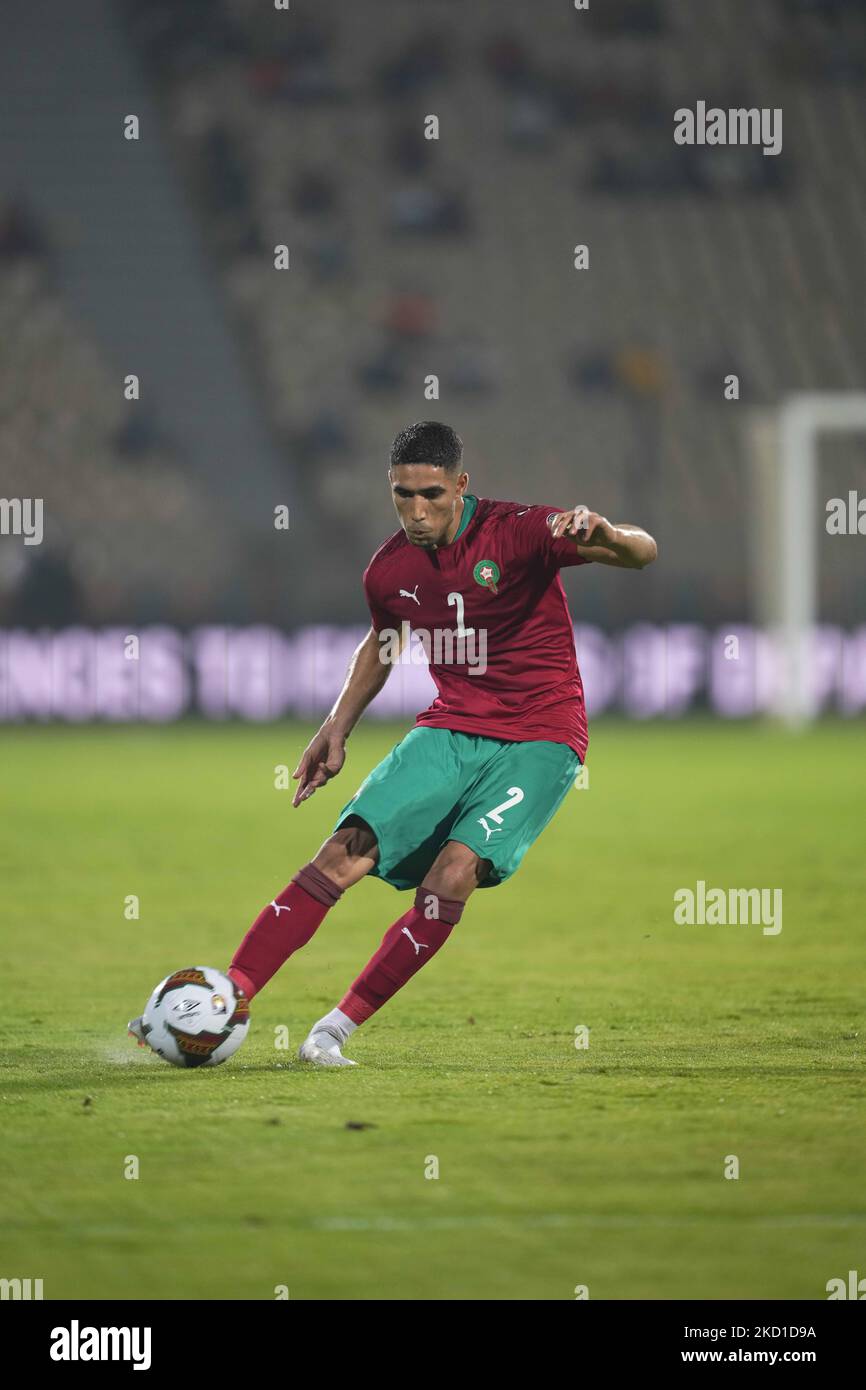 Achraf Hakimi of Morocco scoring their second goal during Morocco ...