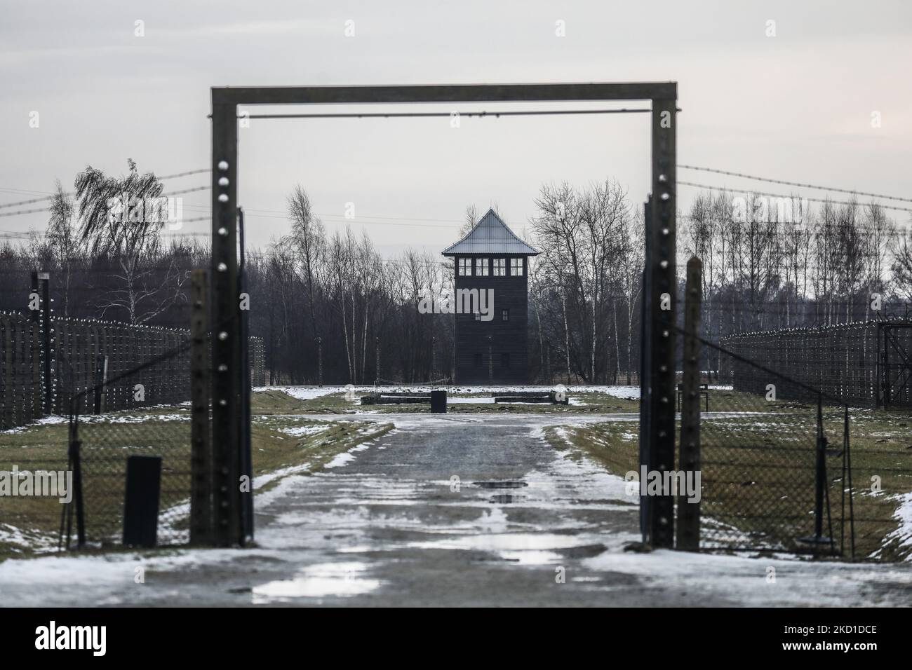 The former Nazi-German Auschwitz II-Birkenau concentration and ...