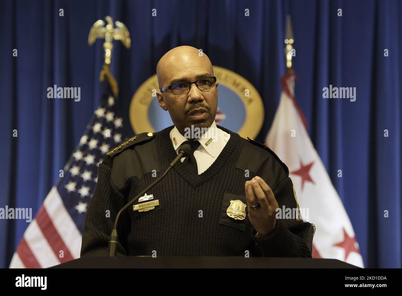 DC Metropolitan Police Department Chief Robert Contee speaks about of ...