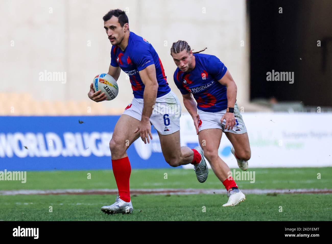Paulin Riva of France runs with the ball during the Men's HSBC World ...