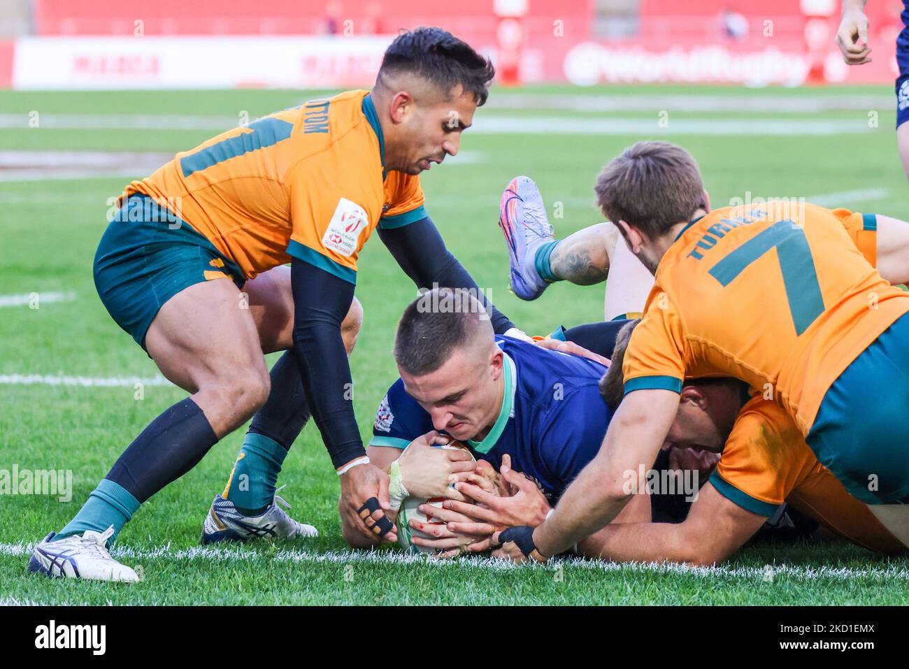 Ross McCann of Scotland in action during the Men's HSBC World Rugby ...