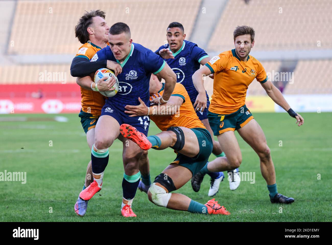 Ross McCann of Scotland runs with the ball during the Men's HSBC World ...
