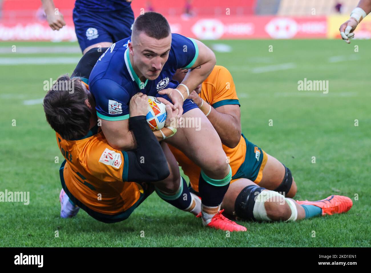 Ross McCann of Scotland runs with the ball during the Men's HSBC World ...