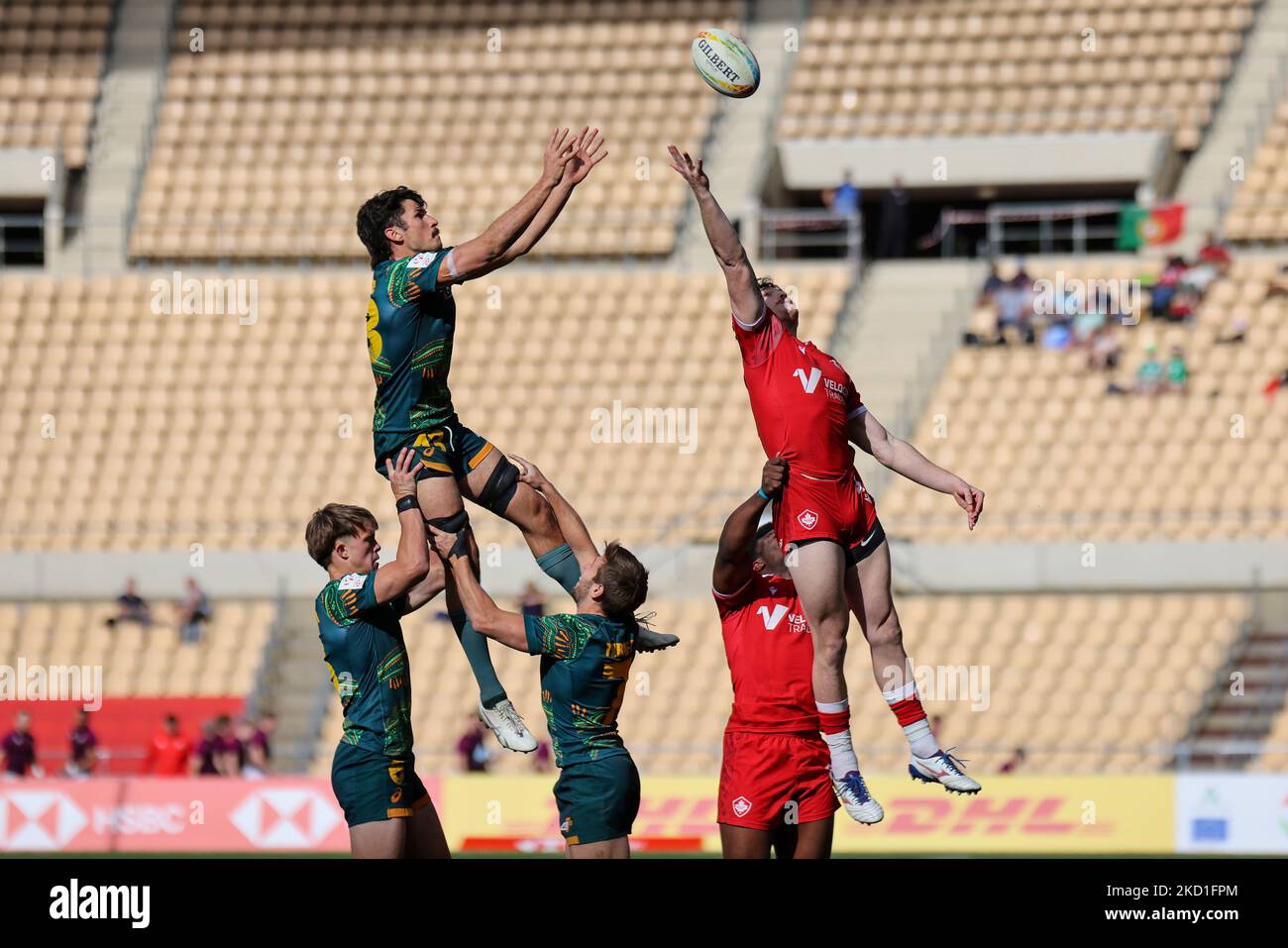 Henry Paterson of Australia in action with Nicholas Allen of Canada ...