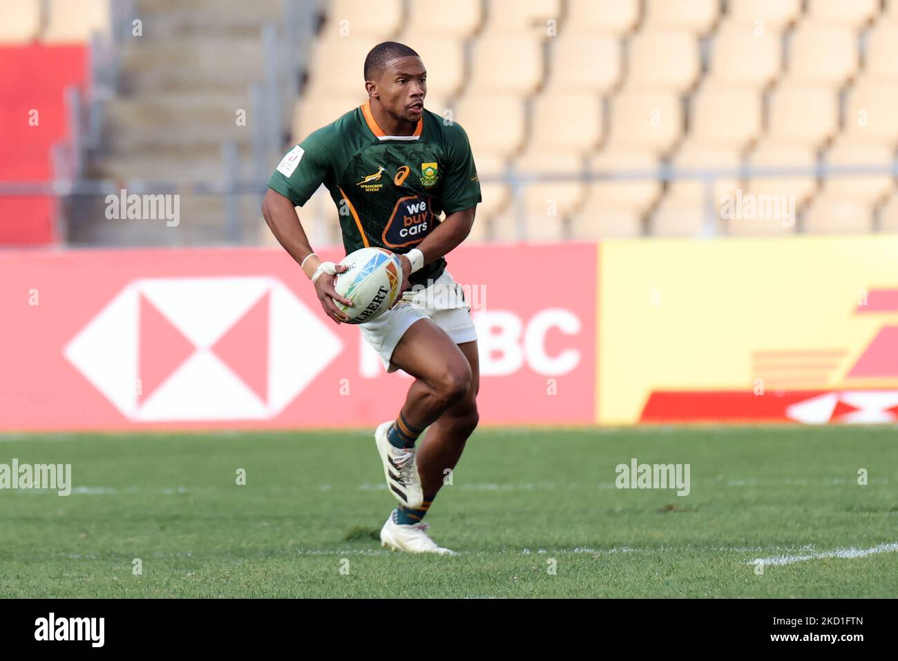 Shaun Williams of South Africa runs with the ball during the Men's HSBC ...