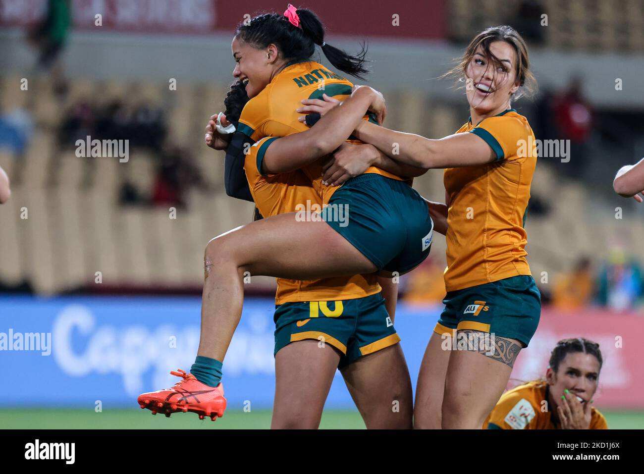Faith Nathan Of Australian Celebrate Winning During The Womens Hsbc