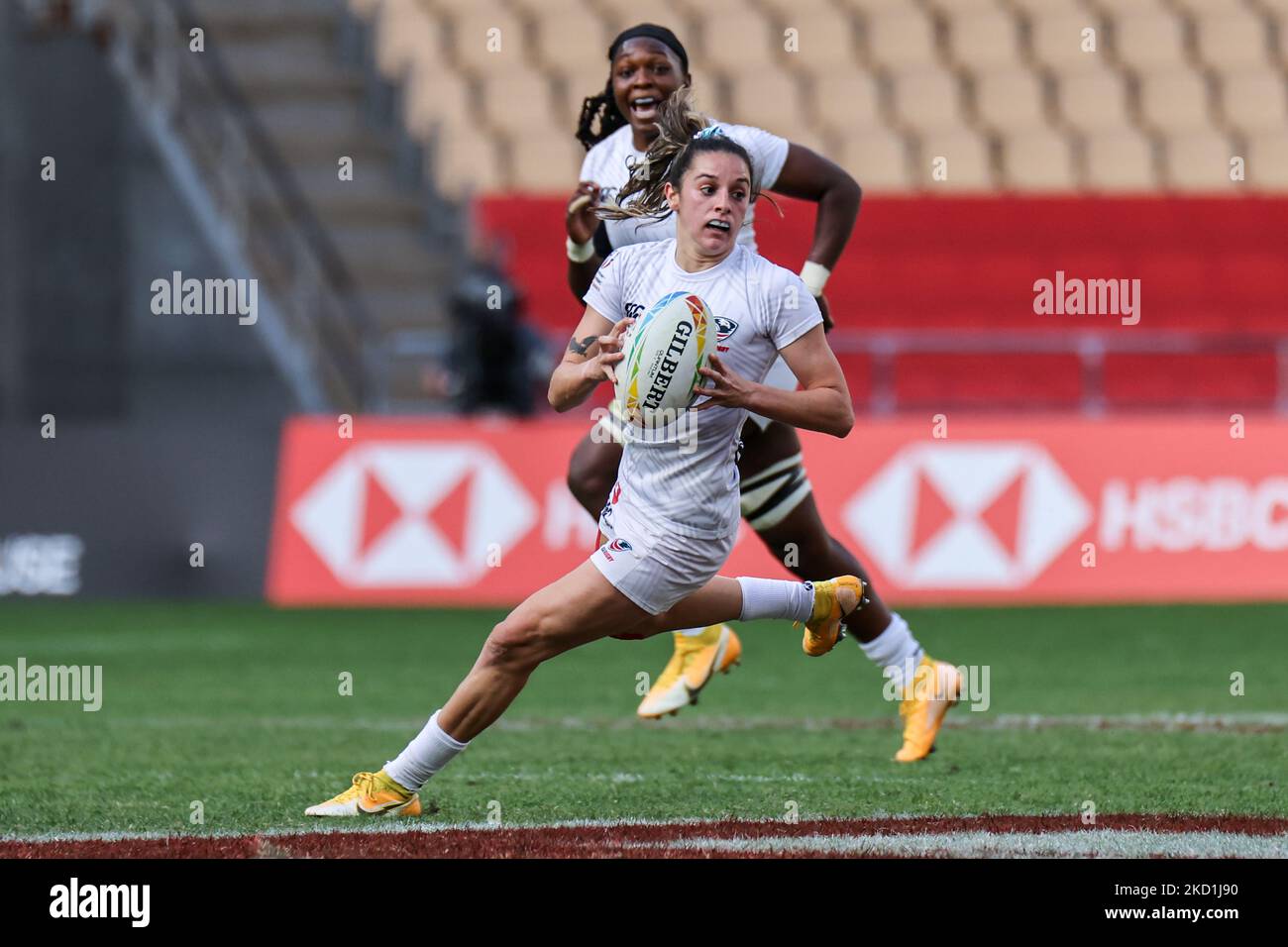 Kayla Canett of United States runs with the ball during the Women's ...