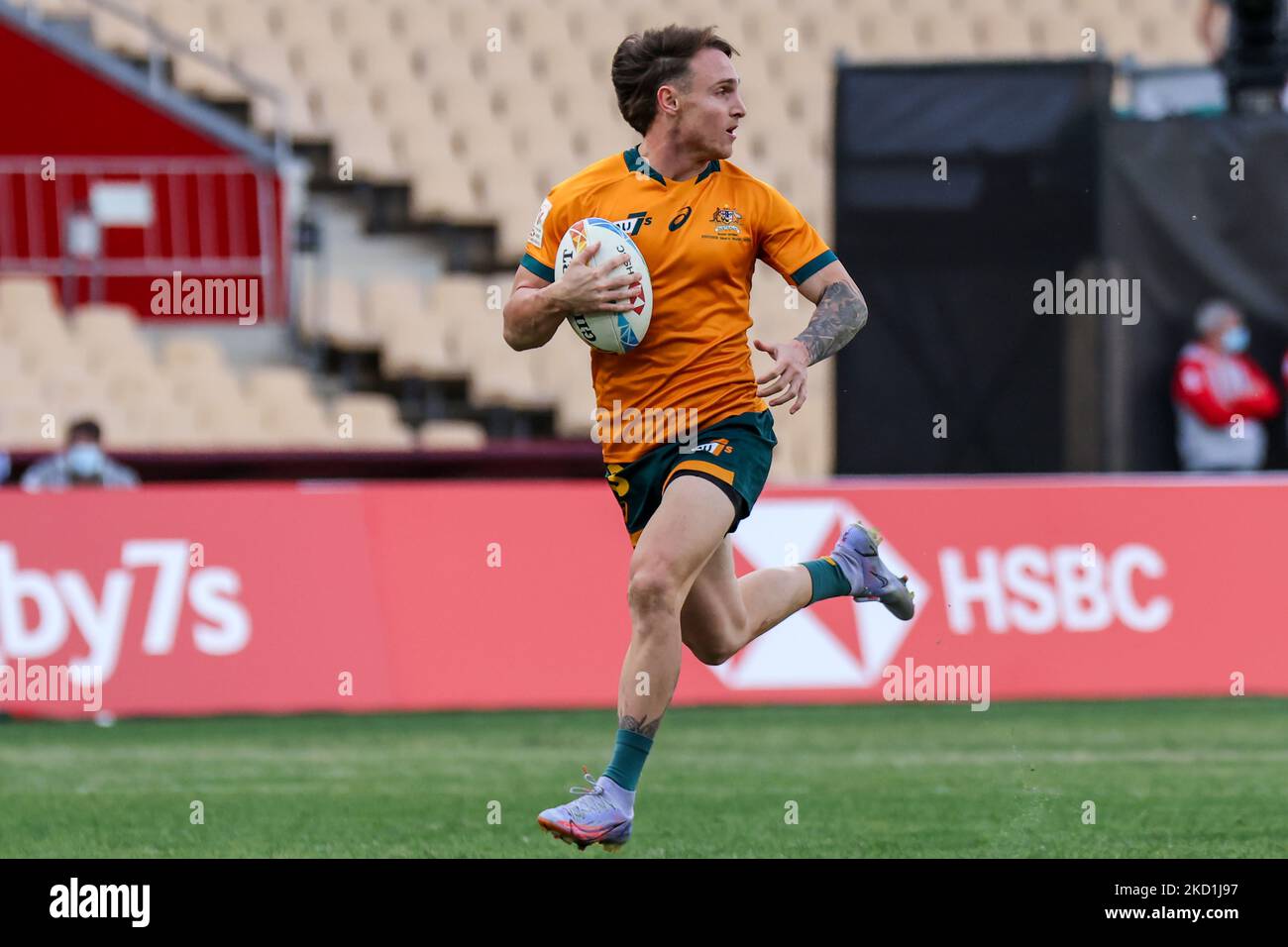 Henry Hutchison of Australian runs with the ball during the Men's HSBC ...