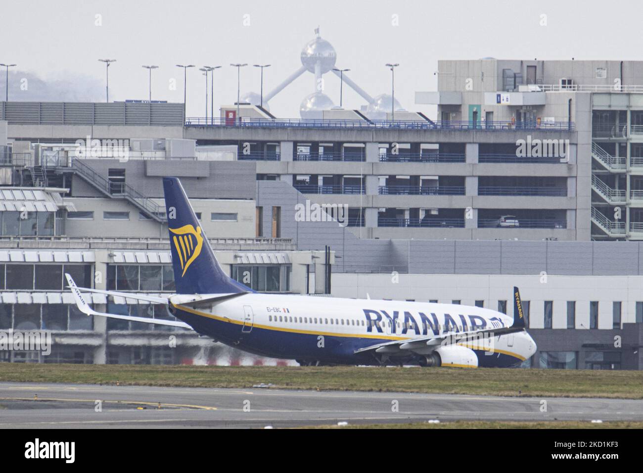 Ryanair low cost airline Boeing 737-800 aircraft as seen taxiing with ...