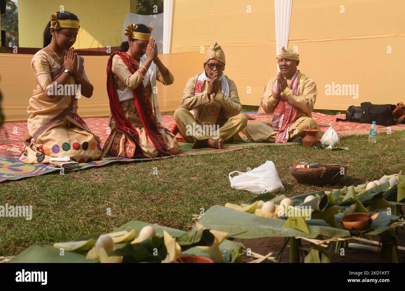 People belonging to Ahom community offer prayers on the occasion of Me ...