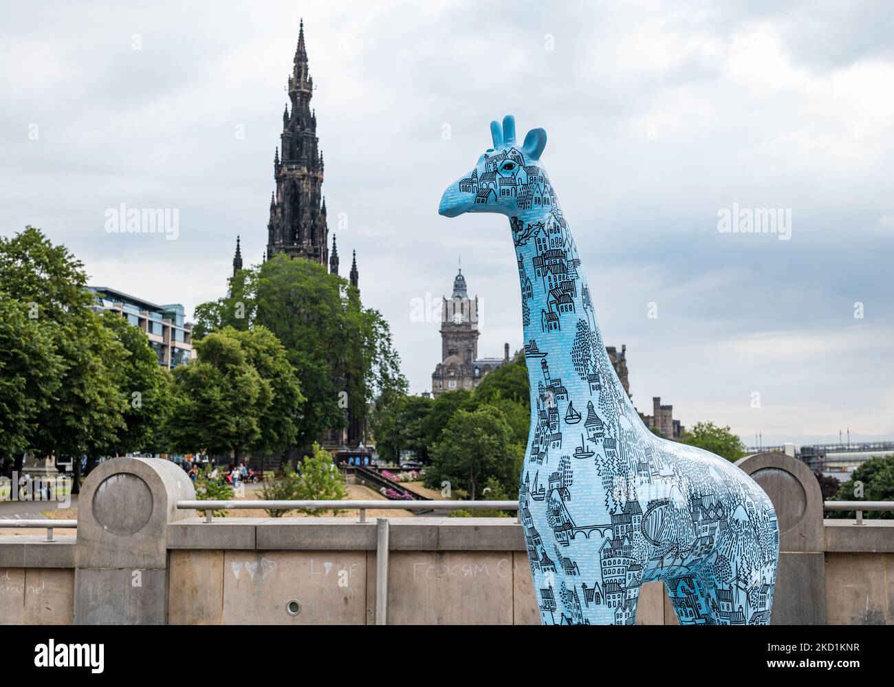 A painted giraffe on street display in Giraffe about Town Wild in Art ...