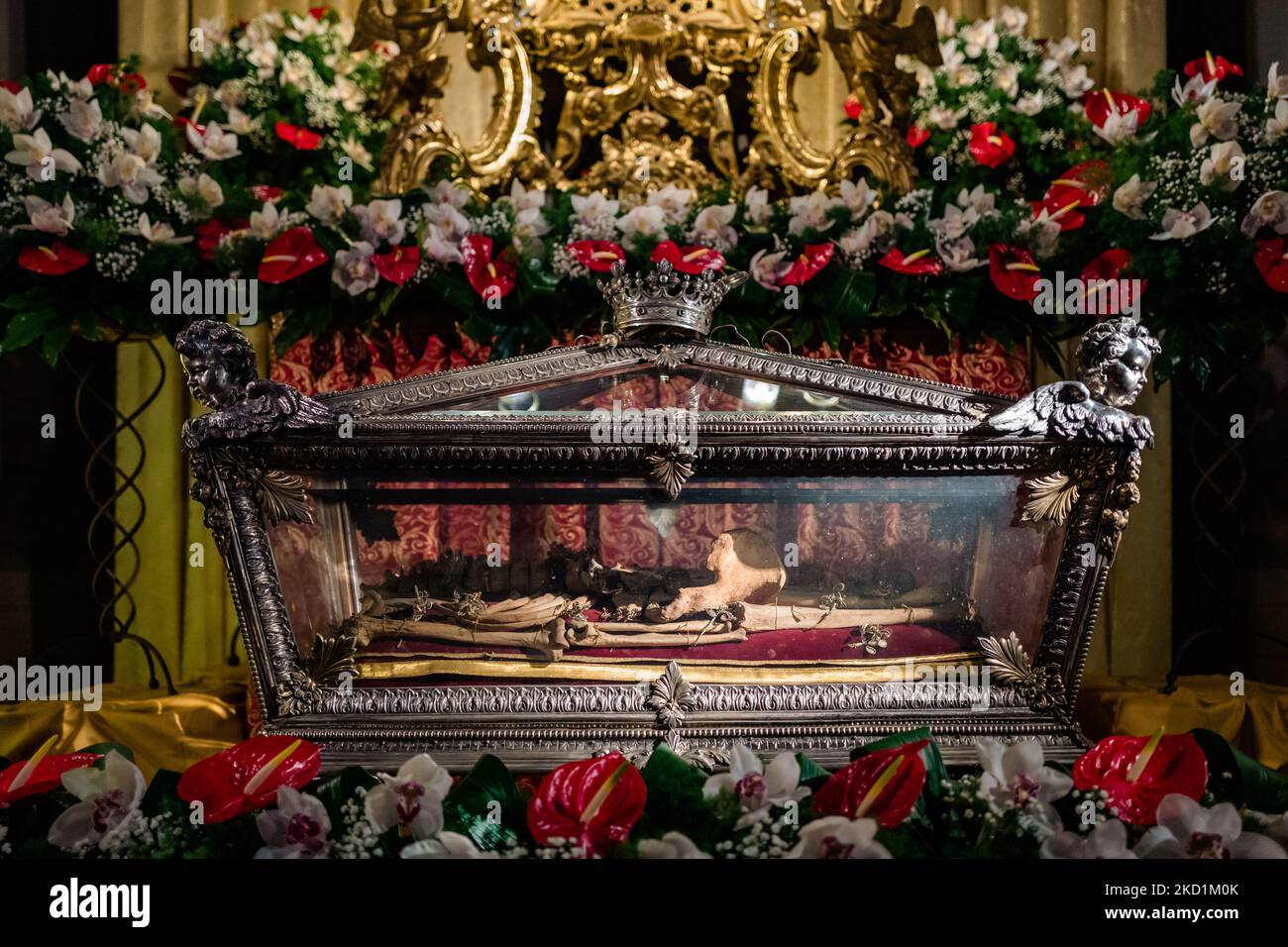 The relics of San Corrado, patron saint of the city of Molfetta ...