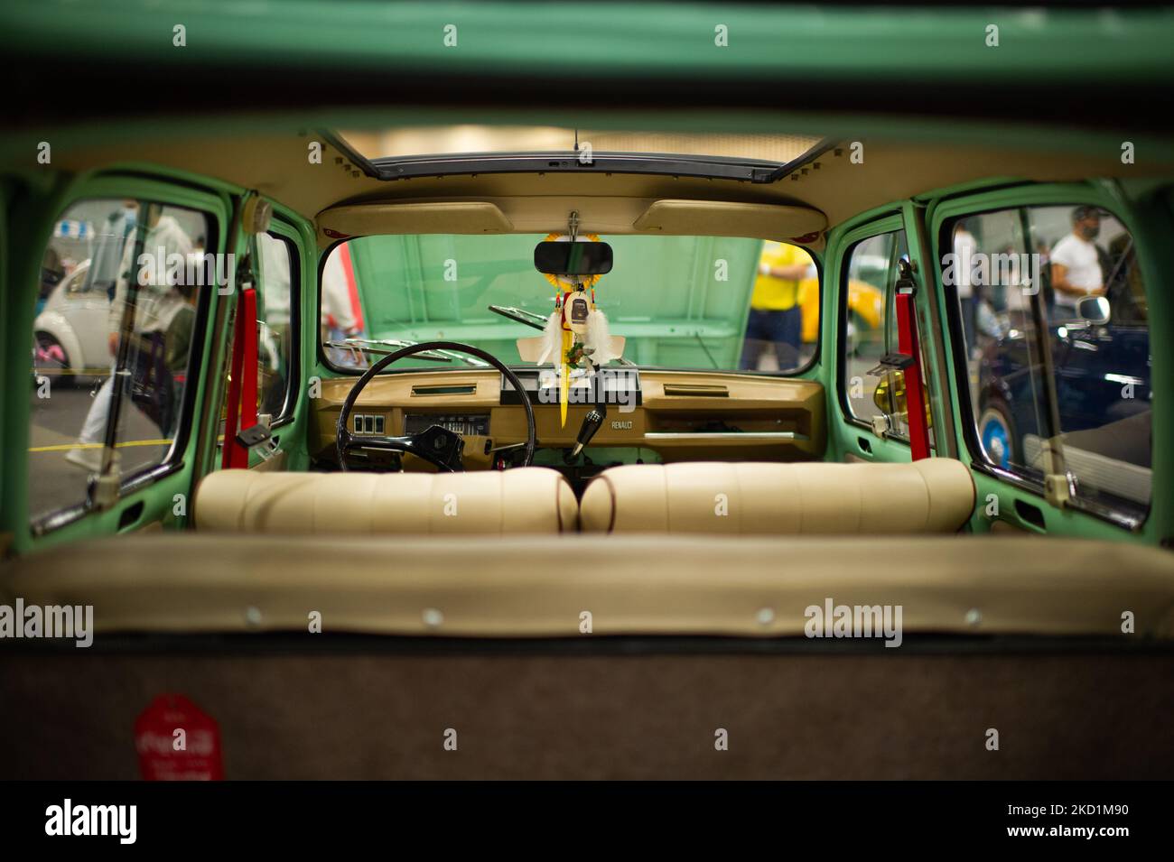 A fully custom Renault 4 restored interior during the MCM Show 2022 ...