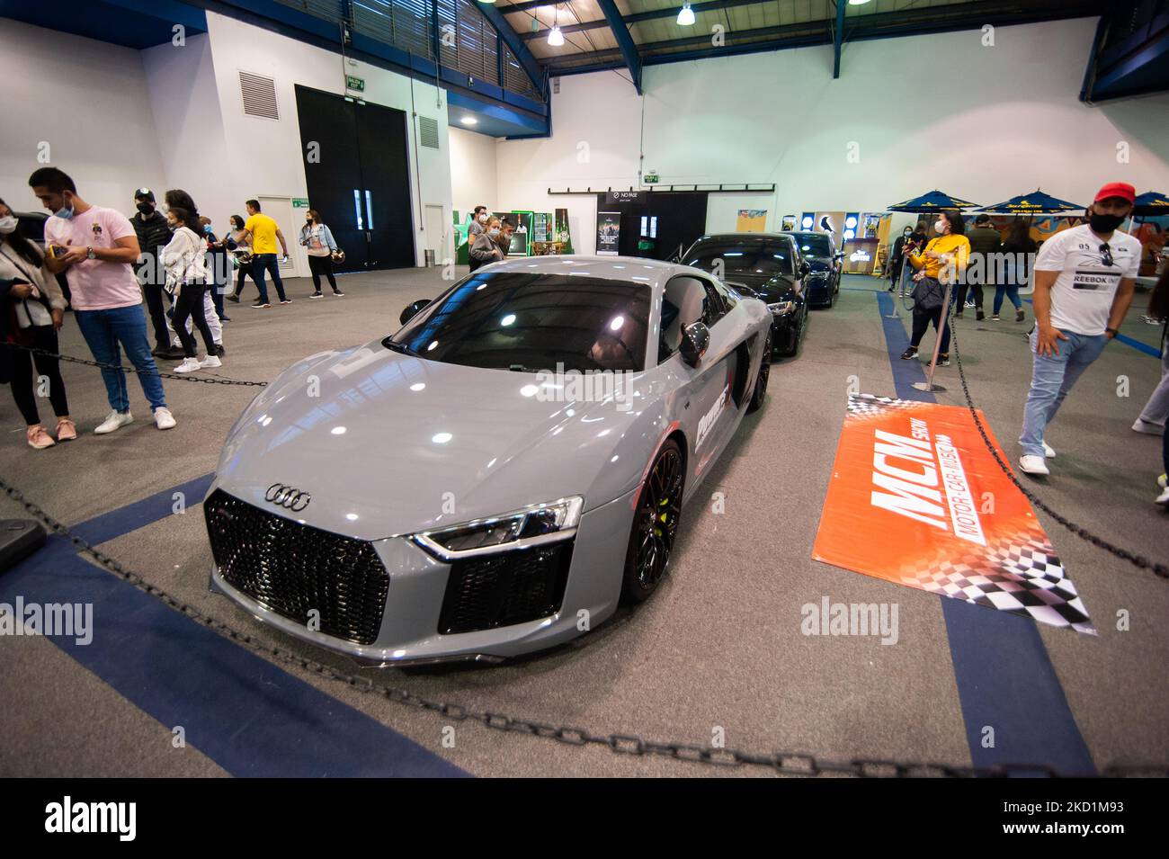 One of the only Audi R8 V10 in Colombia is put on display during the ...