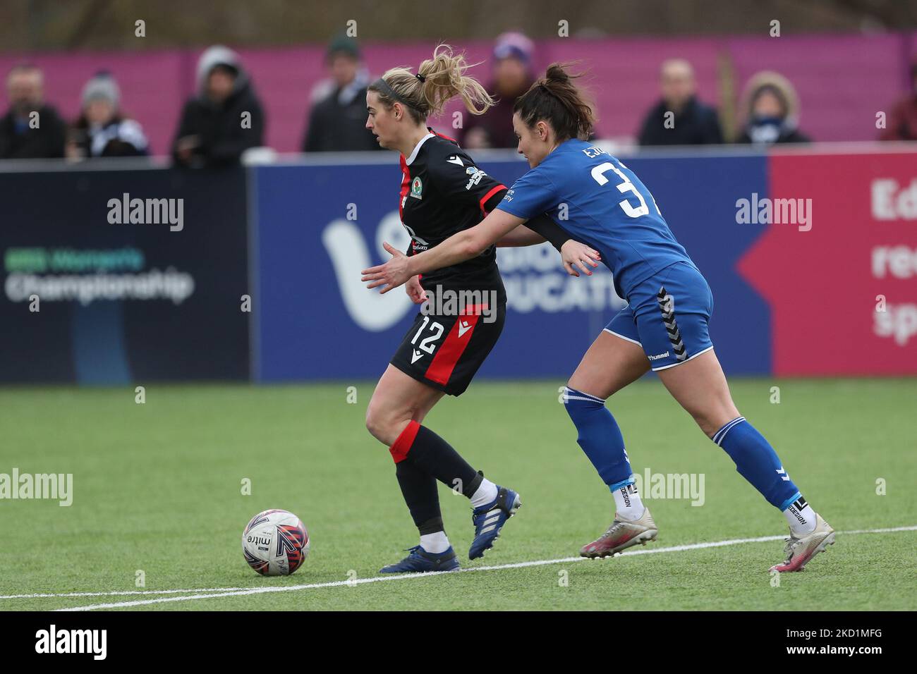 Kayleigh McDONALD of Blackburn Rovers in action with Durham Women's Liz ...