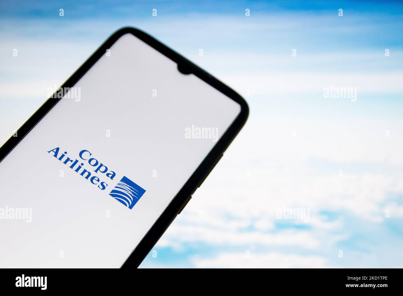 In this photo illustration a Copa Airlines logo seen displayed on a ...