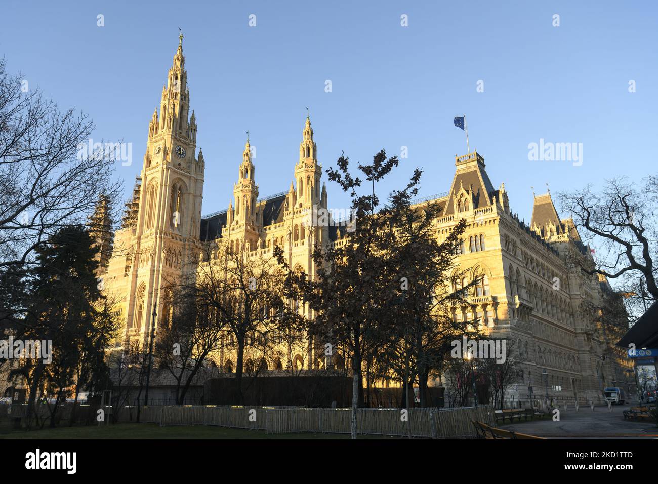 Vienna City Hall building in the historic center of Vienna, Austria ...